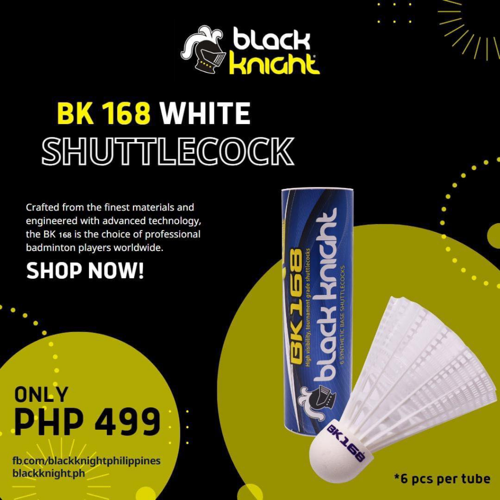 Badminton Shuttlecock Synthetic Black Knight Brand BK168 (6pcs/Tube ...
