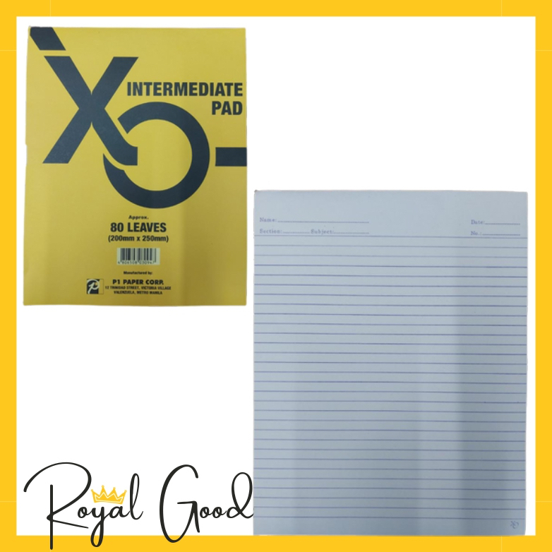 XO/ P1/ Scholar Intermediate Pad Paper | Shopee Philippines