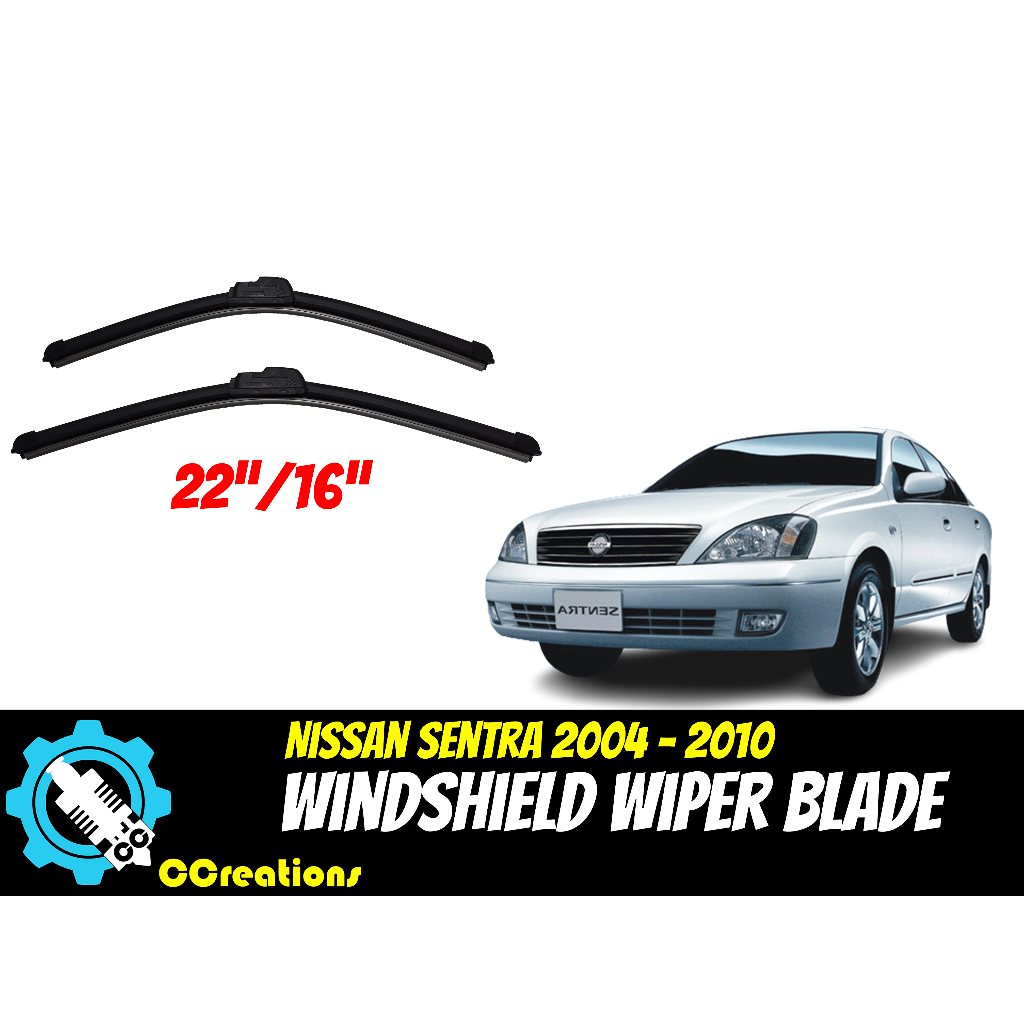 Nissan Sentra 2004 - 2010 Frameless Banana Type Car Wiper Blade ...
