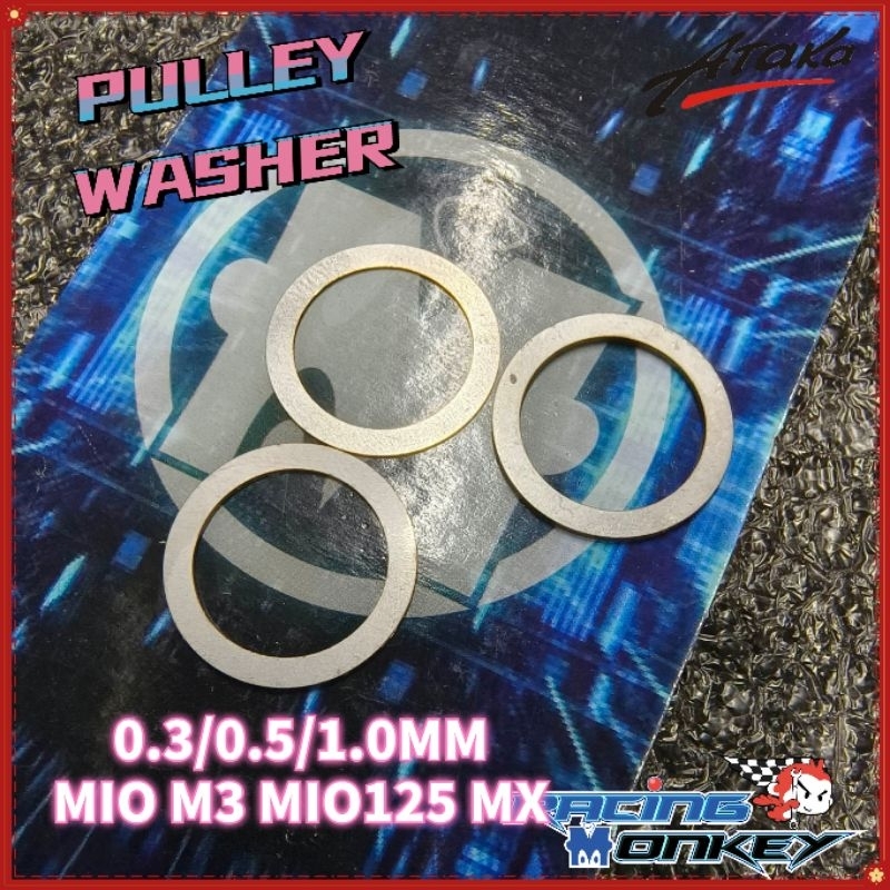 RACING MONKEY PULLEY WASHER STAINLESS 0.3/0.5/1MM MIO MIO125 MX/M3 | Shopee Philippines