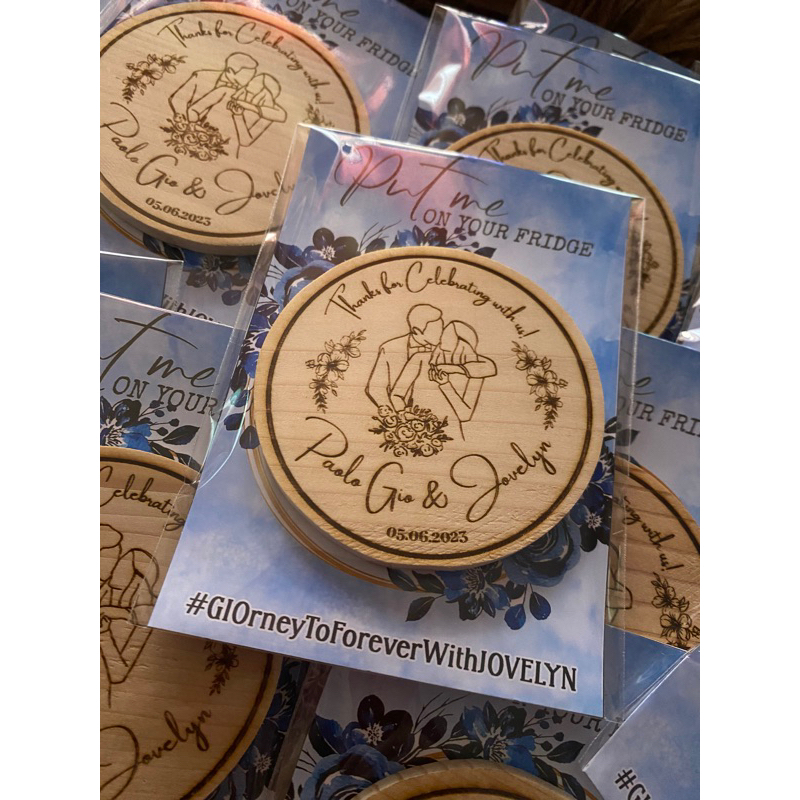 Personalized Wooden Ref/Fridge Magnet (FREE LASER ENGRAVE) | Shopee ...