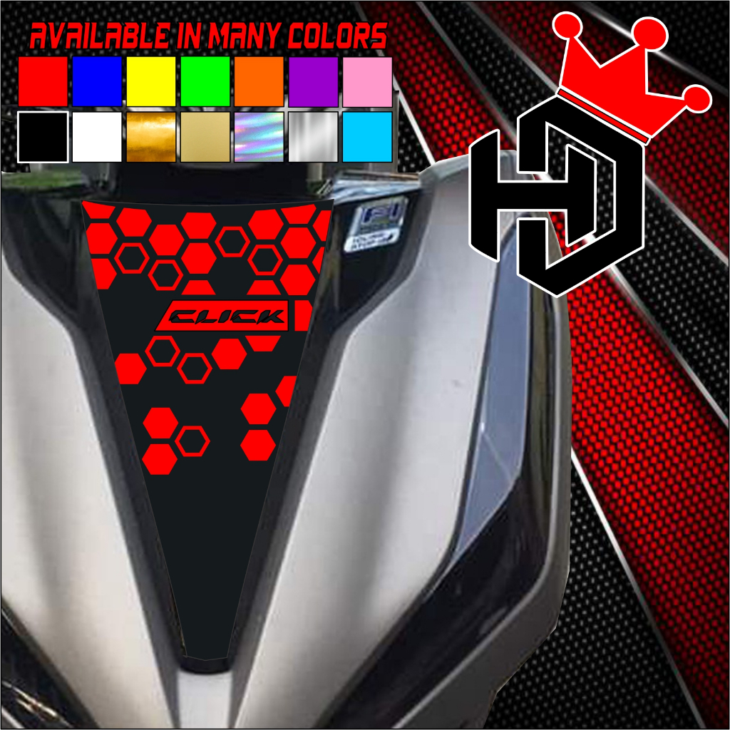 Honeycomb sticker for honda click front panel sticker cut waterproof ...