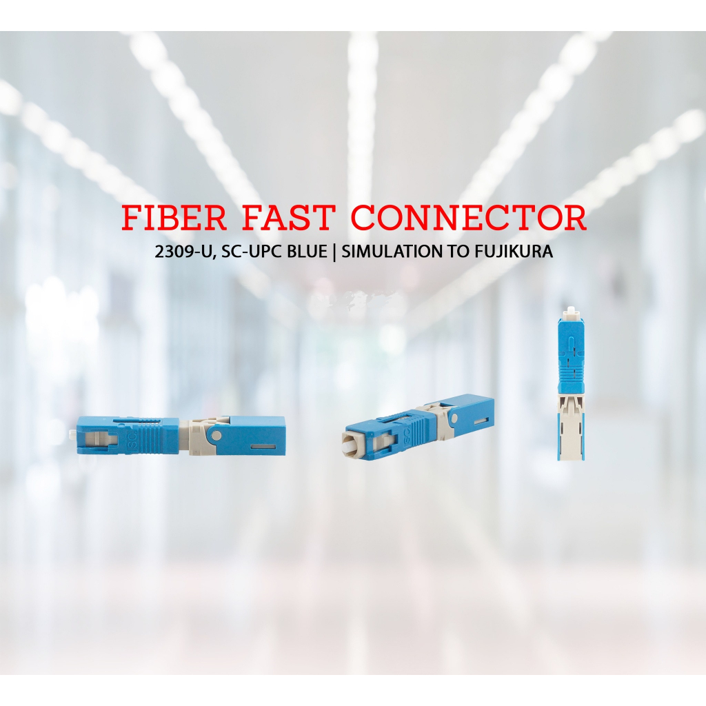 10 PCS COMLINK FIBER FAST CONNECTOR 2309-U SC-UPC BLUE,SIMULATION TO ...