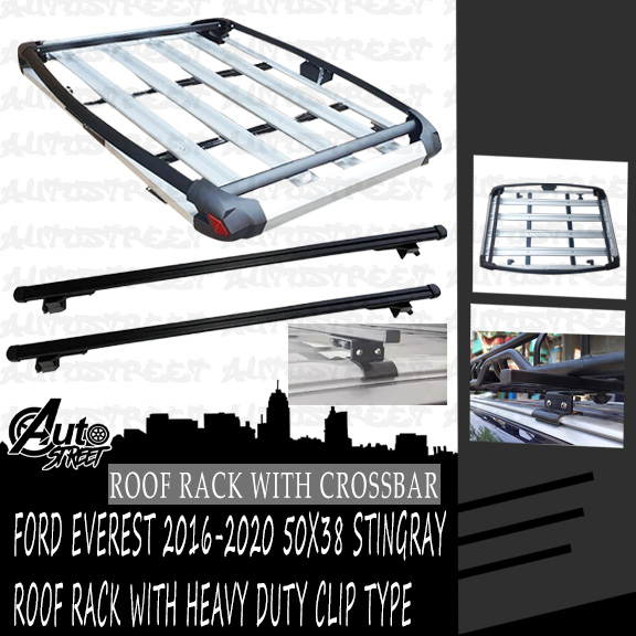 Ford Everest 2016-2020 50x38 STINGRAY Top load Carrier Roof Rack Bundle ...