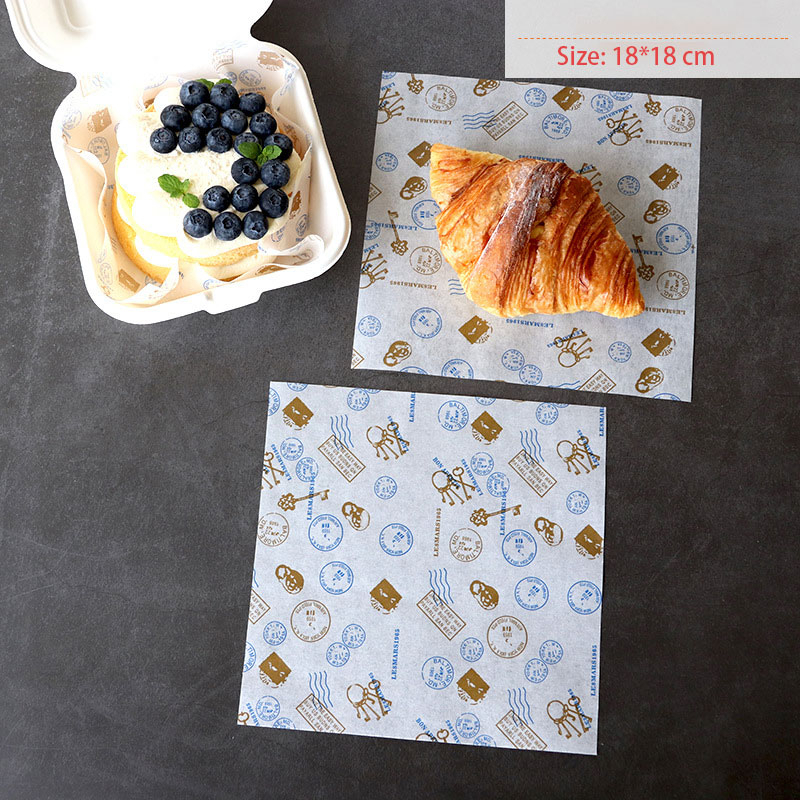 50pcs Food Greaseproof Deli Wrapping Sheets Sandwich Packing Paper ...