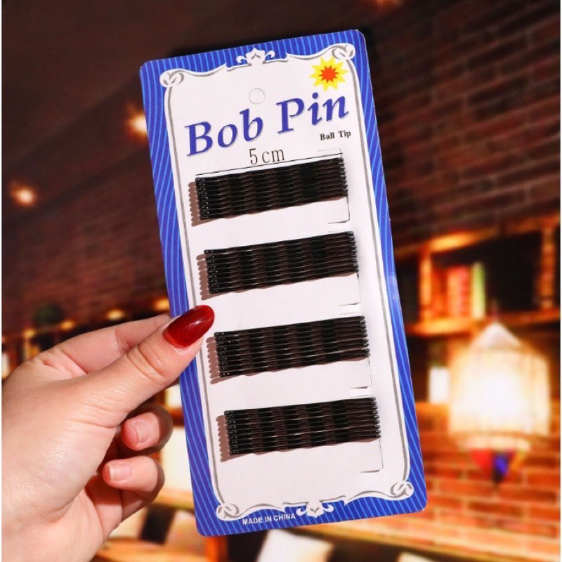 36pcs/set blue card Black Bob Pin Side Clip steel wire hairpin wave ...