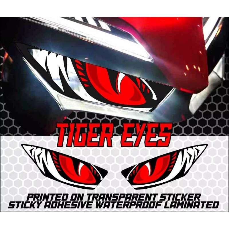 honda click v2 125 150 tiger eyes winker 1pair left right printed ...