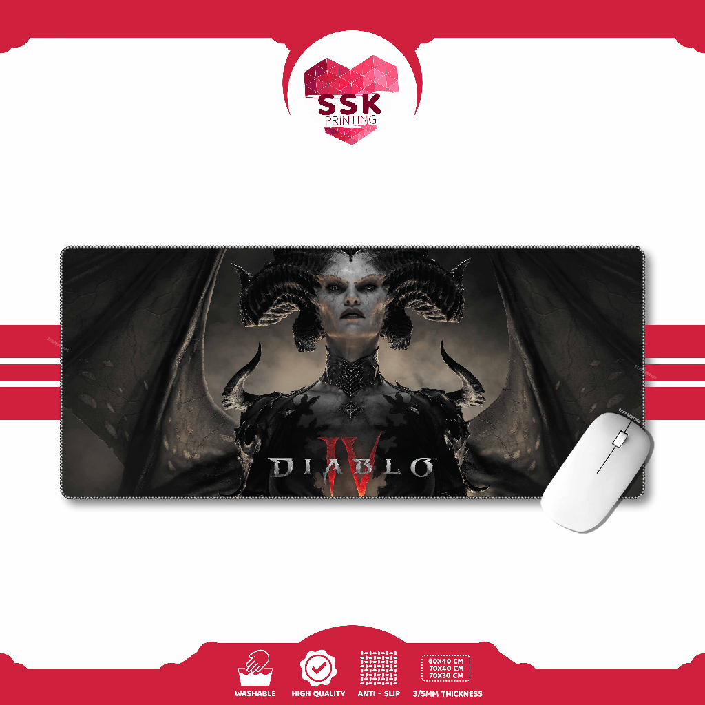 Diablo 4 Game Extended Mousepad | Gaming | Deskmat | Longpad | 3mm ...