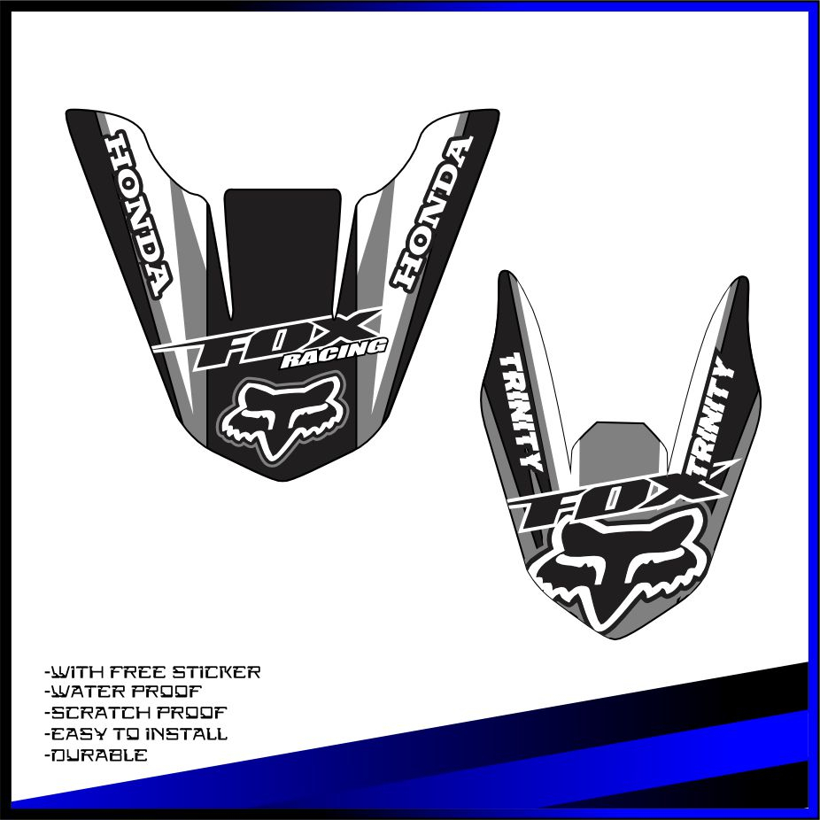 HONDA XRM TRINITY 125 FRONT AND BACK FENDER STICKER DECALS GOOD QUALITY ...