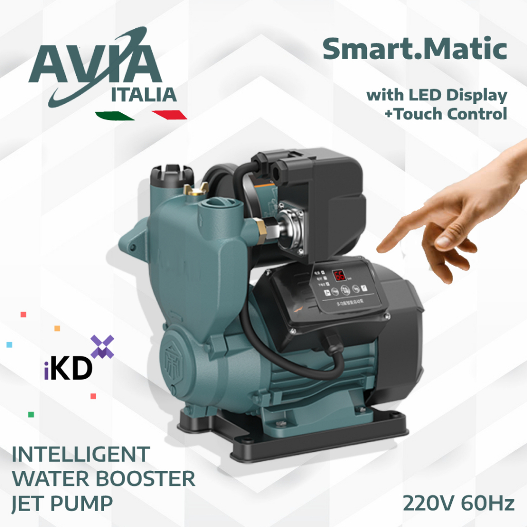 [ITALY] SMART All in One Water Pump Booster Copper Brass Impeller (Plug ...