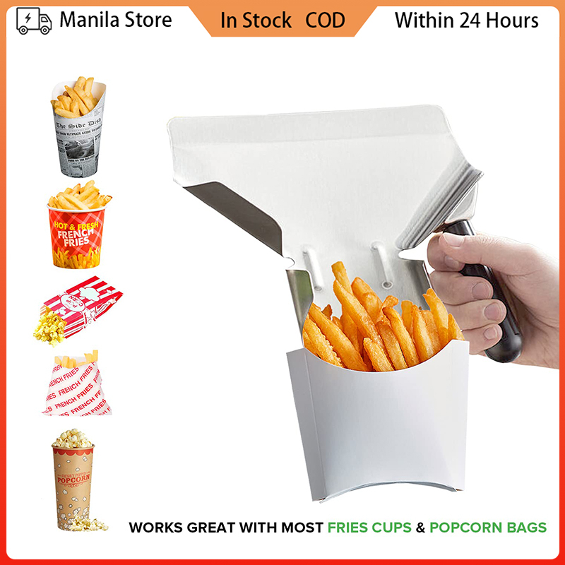 Stainless Steel French Fries Shovel Popcorn Scooper Burger Shop Fries ...