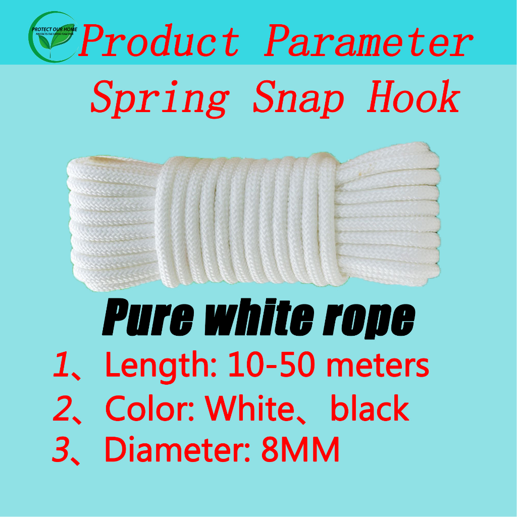 [PH STOCK] Length 10/20/30/40M/50M, Diameter 8-10mm White Lifting ...