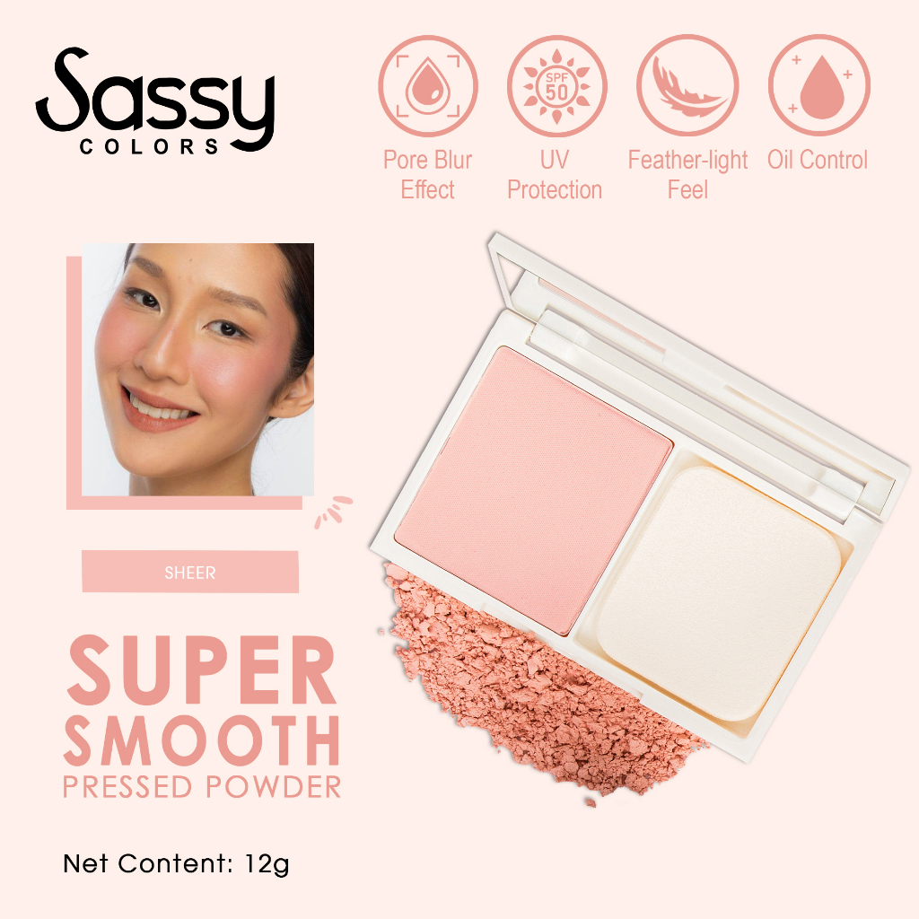 Sassy Colors Oil Control Mattifying Super Smooth Mineral Pressed Powder ...