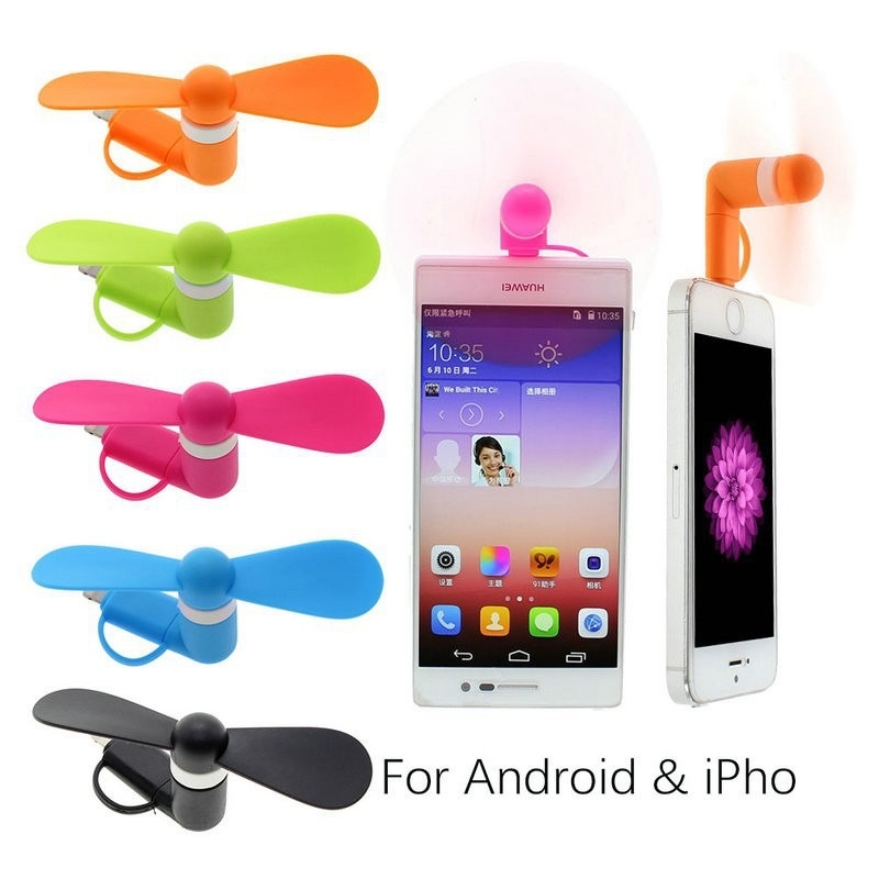 COD Portable Phone Fan 2 in 1 Small Mini Fan for Mobile Phone (for V8 ...