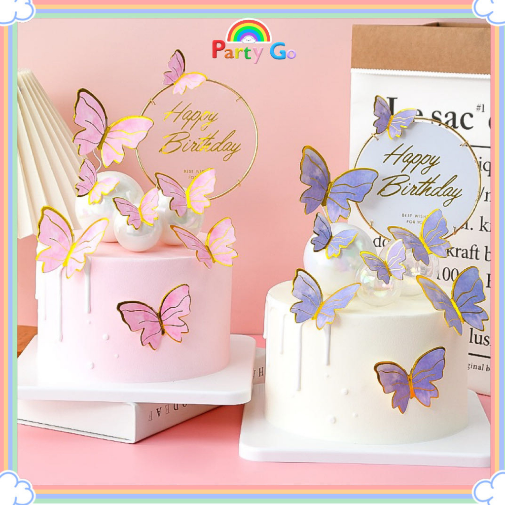 Butterfly cake topper Cake Decorating Inserts Birthday Cake Inserts ...