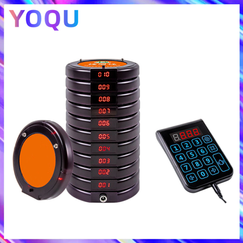 Yoqu Beeper Pager Wireless Calling System With 10 Buzzers For ...