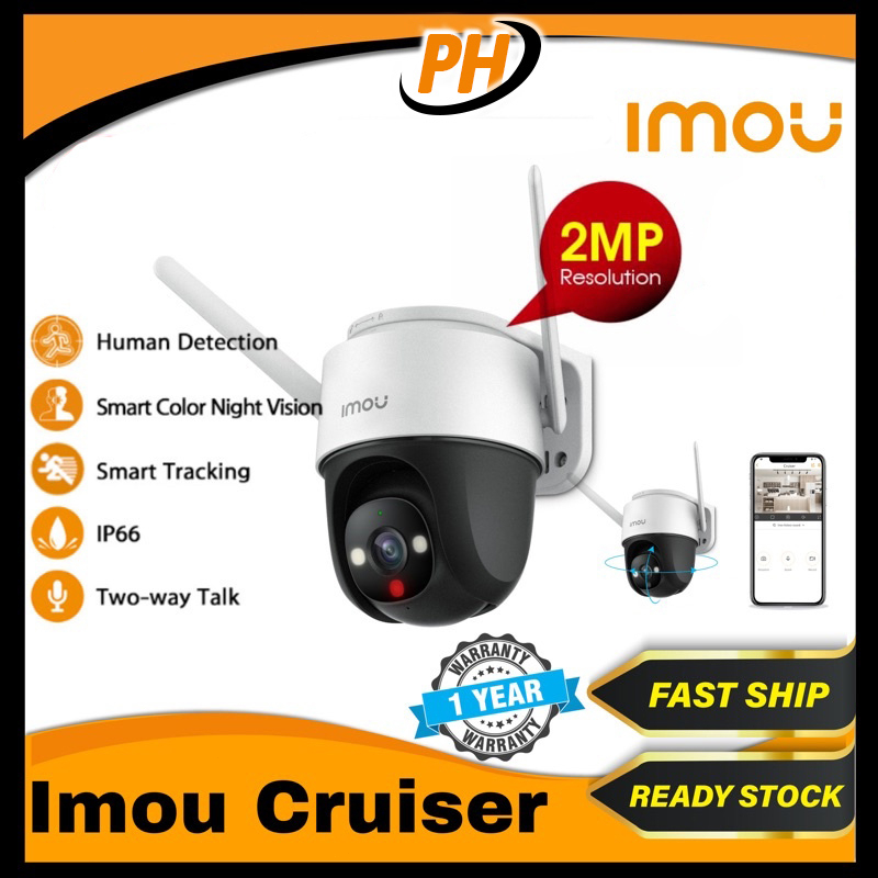 IMOU CCTV Camera with Full Color Night Vision,Light and Siren Alarm ...