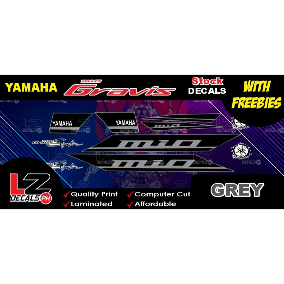 Yamaha Mio Gravis Stock Decals / Stickers with freebies | Shopee ...