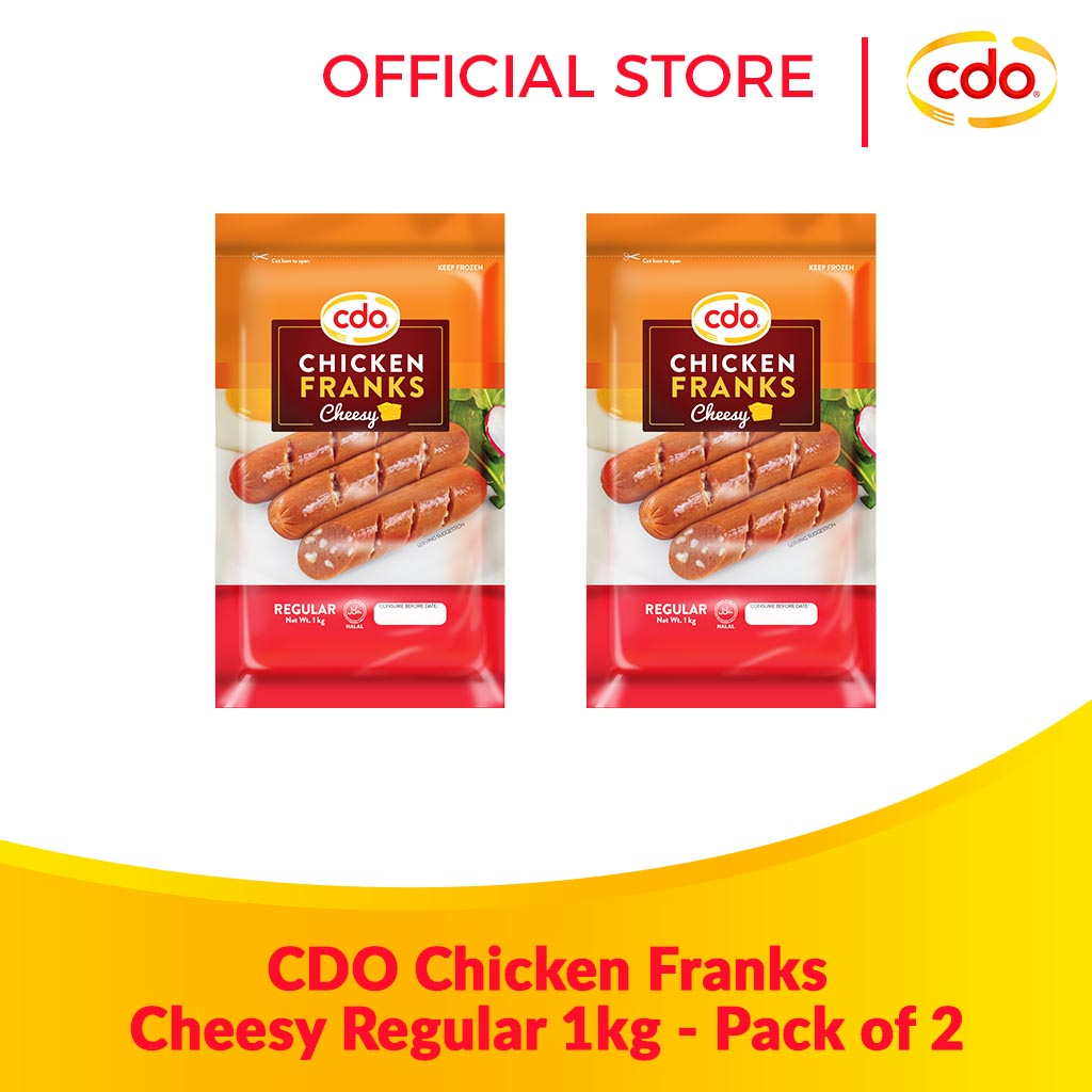 CDO Chicken Franks Cheesy Regular 1kg Pack of 2 | Shopee Philippines