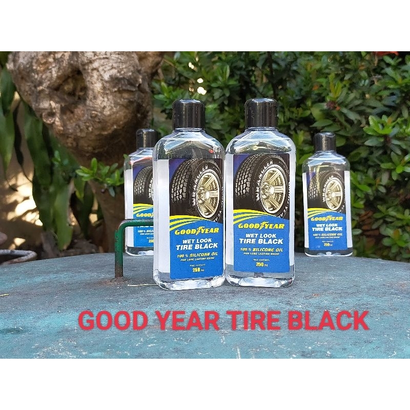 Tire black/Goodyear 100% Silicone Oil Tire Black 250ml./Tire Black for ...