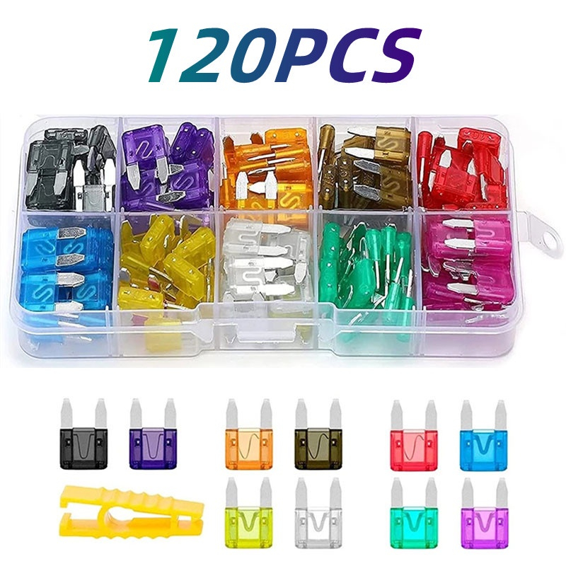 300/120PCS auto blade fuse small and standard insert car fuse | Shopee ...