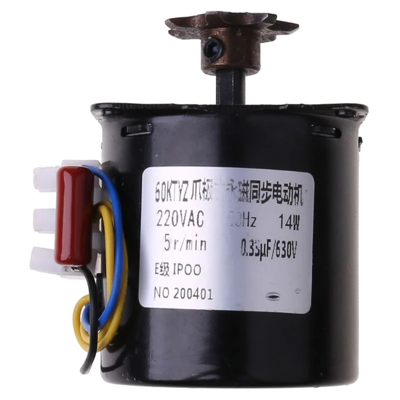 New upgrade 60KTYZ Permanent Magnet Synchronous Motor AC 220V 14W Gear Motor 2.5rpm | Shopee ...