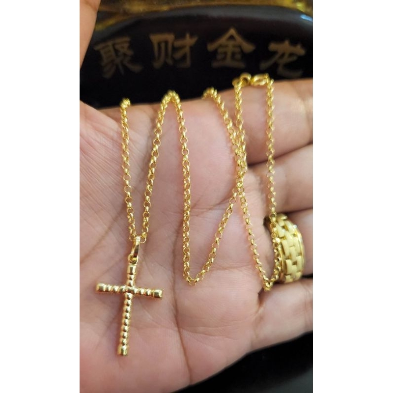 18K Saudi Gold NECKLACE ️ PAWNABLE & COD | Shopee Philippines