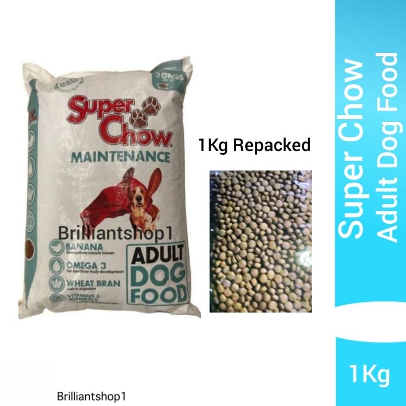 Super Chow Adult Dog Food ( 1kg Repacked) by Bow Wow | Shopee Philippines