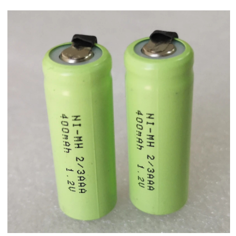 400mah 1.2V 2/3AAA ni-mh rechargeable battery 2/3 AAA nimh cell with ...