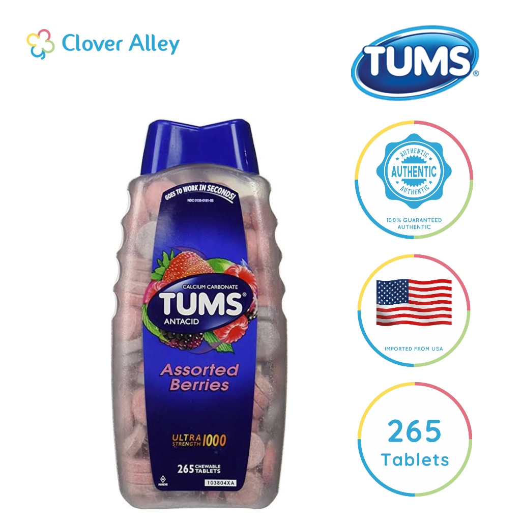 TUMs Ultra Assorted Berries 265 Tablets - (07/2028 expiry) | Shopee ...