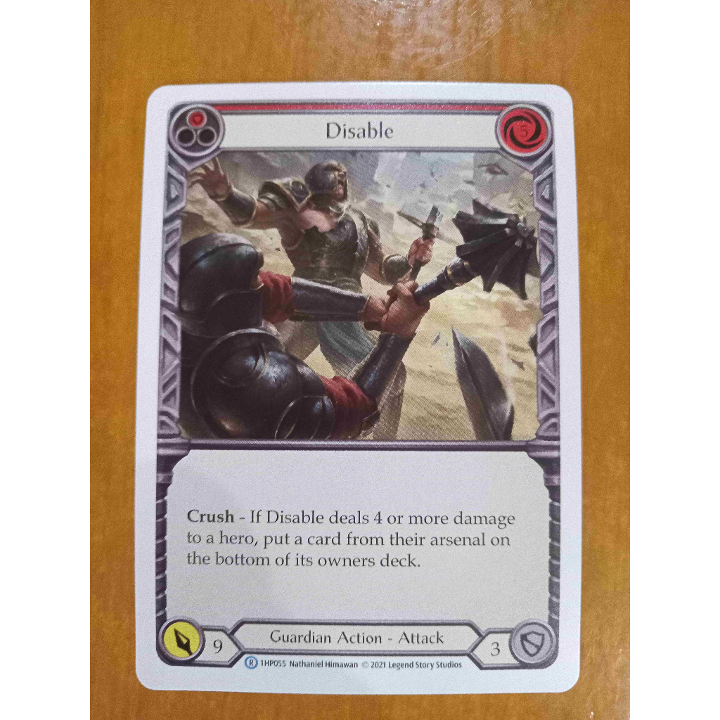 FAB Flesh and Blood TCG: Disable History Pack Vol 1 Guardian Action ...