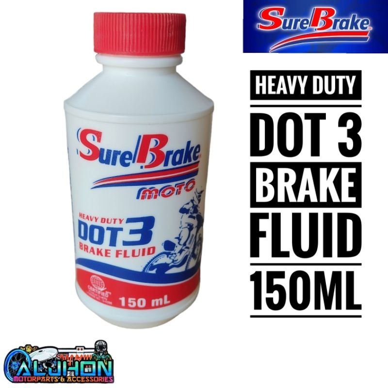 SURE BRAKE MOTO DOT 3 BRAKE FLUID 150ml UNIVERSAL USE | Shopee Philippines