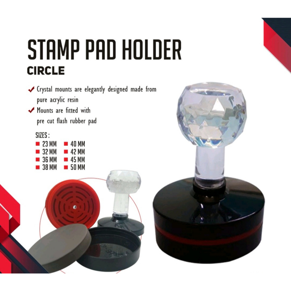 (5 PCS)Circle Printable Photosensitive Crystal Rubber Stamp Pad and ...