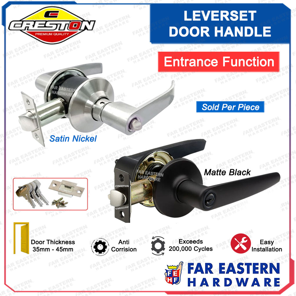 CRESTON Leverset Entrance Doorknob Twist Lock Lever Lockset CRDH ...
