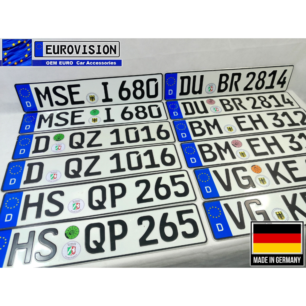 Europlates FROM GERMANY - Carbon Look - VARIOUS Euro Plates in Good ...