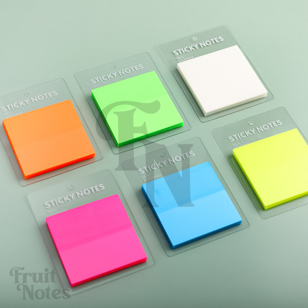 SN348 50 sheets PET Transparent Colored Mini Sticky Notes | Shopee ...