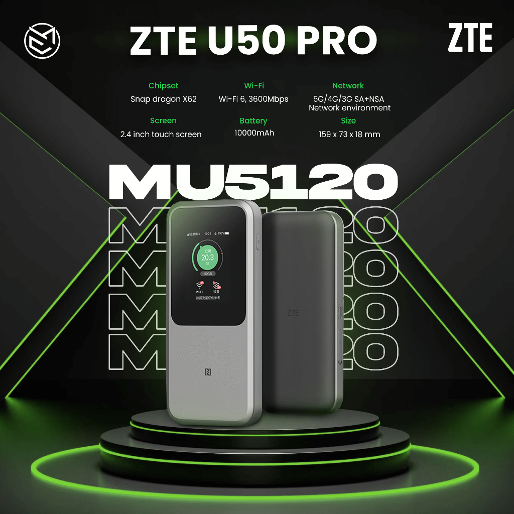 ZTE U50/U60 Pro MU5250/MU5120 U50 5G WiFi Routers Wi-Fi 6/7 NFC Snapdragon X75/X62 ZZM Trading ...