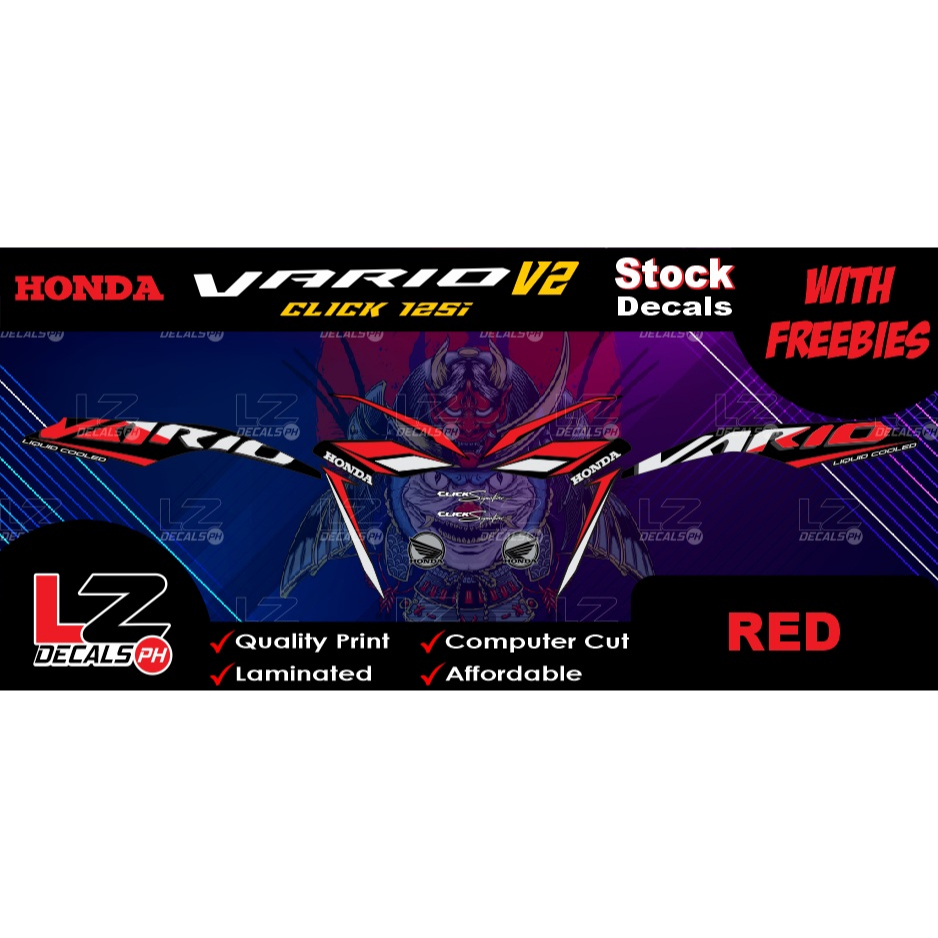 Honda Vario V2 (Click 125i V2) Stock Decals / Stickers with freebies ...