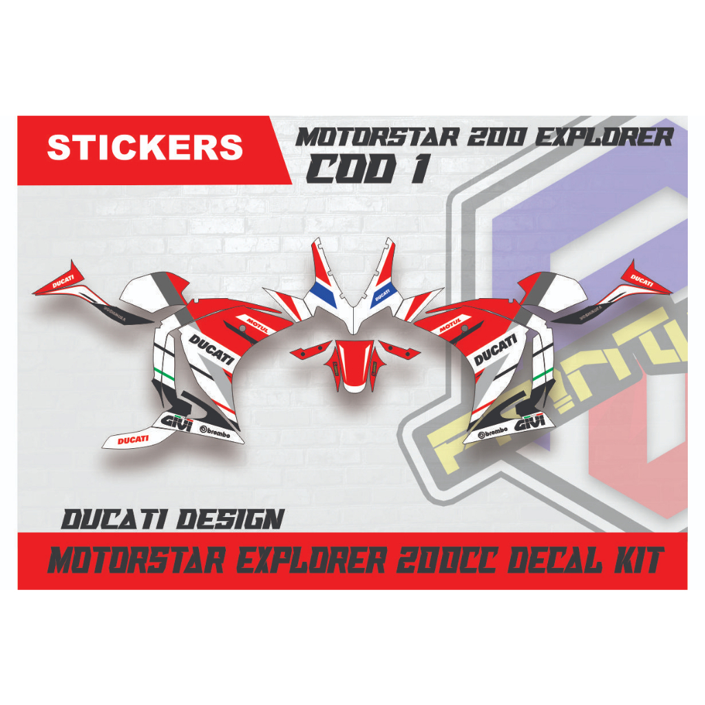 Motorstar Explorer z200s sticker decal kit | Shopee Philippines