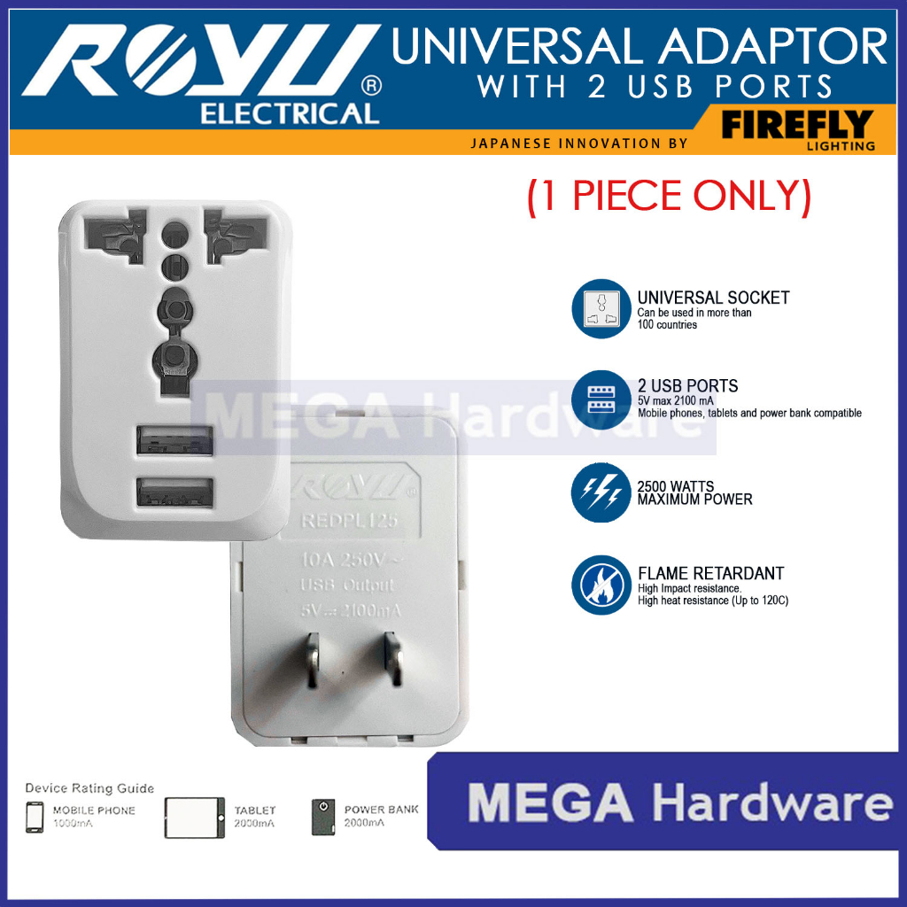 ROYU / OMNI Universal Octopus Multi Socket / Side Adaptors WITH USB ...