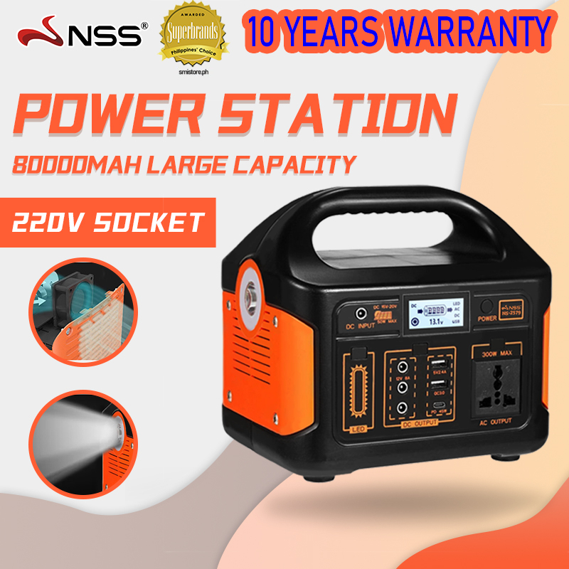 NSS 300W Portable Power Station 80000mah High Capacity, Pure Sine Wave ...