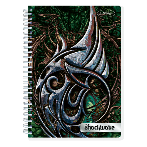 1 Pc Sterling Spiral Shockwave 685 Notebook 80 Leaves Random Design ...