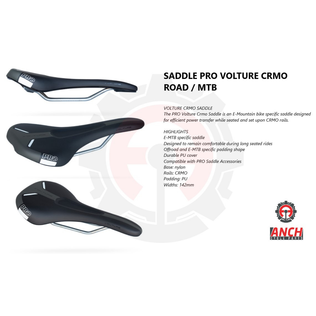 Saddle PRO ROAD / MTB Falcon Griffon Turnix Condor Volture 142mm ...
