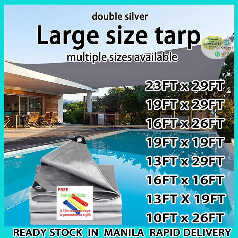 【Free tie rope】 Large Size Thickened Trapal Lona Tolda 100% Sun ...