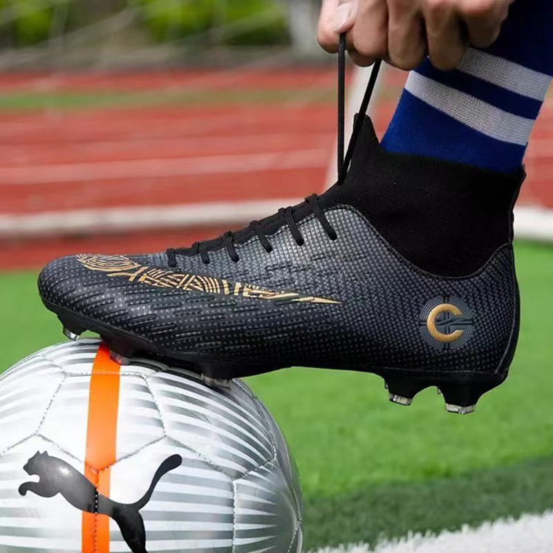 High-Top Football Shoes Long Spike Boots Men's Professional Spikes ...