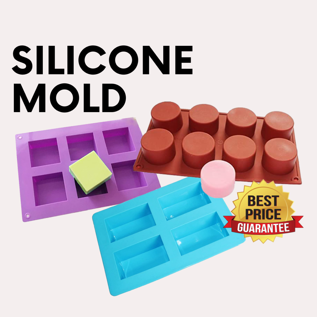 Bar Soap Molder Silicon - Square, Rectangle, Round - Silicone Mold ...