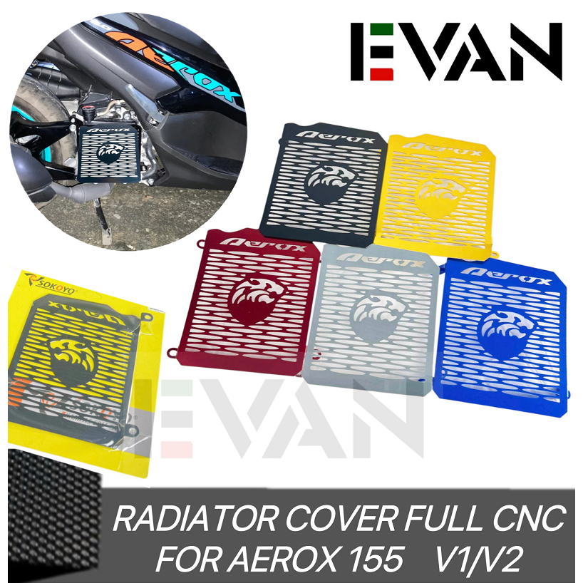 Full Cnc Radiator Cover For Aerox 155 v1/v2 Motorcycle | Shopee Philippines