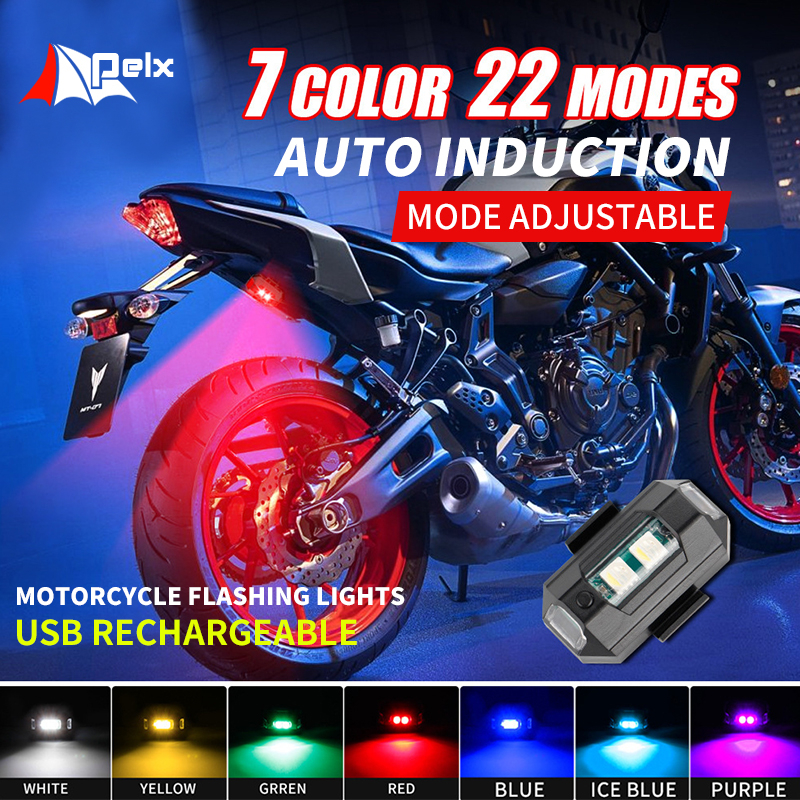 7color Rechargeable flashing lights motorcycle bikes drones aircraft lights night car warning ...