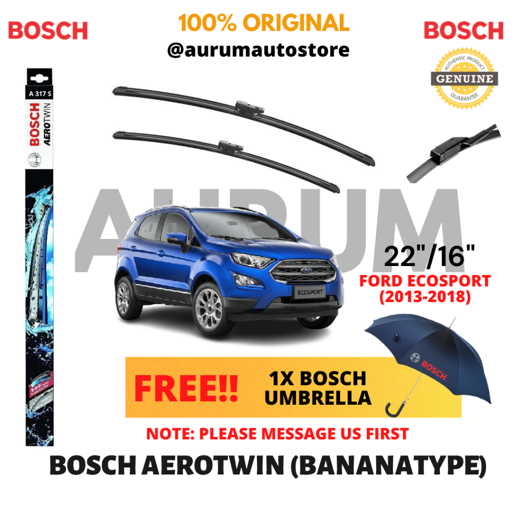 Bosch Aerotwin Wiper Blade set for Ford Ecosport (2014-2018) 2PCS | Shopee Philippines