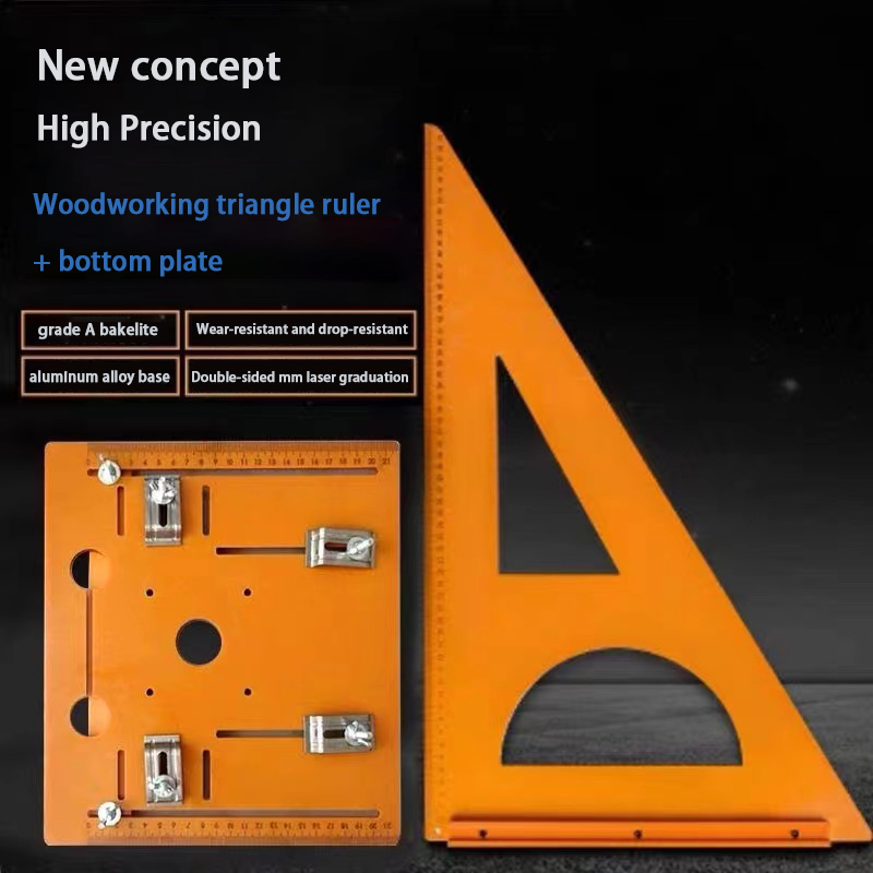 Woodworking Triangle Ruler Precision Measuring Tools A grade Bakelite ...